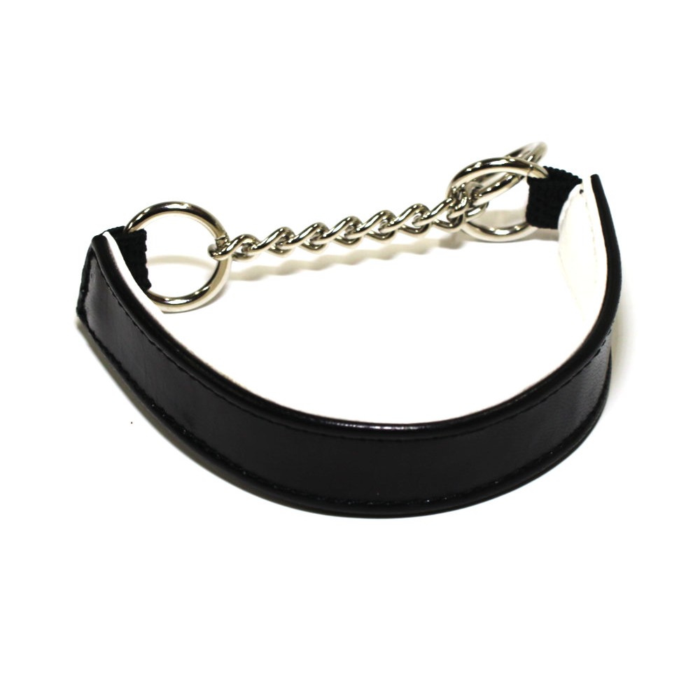 Black soft dog collar for tiny and toy dogs
